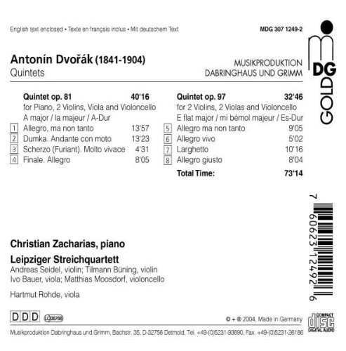 DVORAK DVORÁK: PIANO Quintet, Op. 81, String Quintet, Op. 97 (CD) EUR 29,82 - PicClick FR