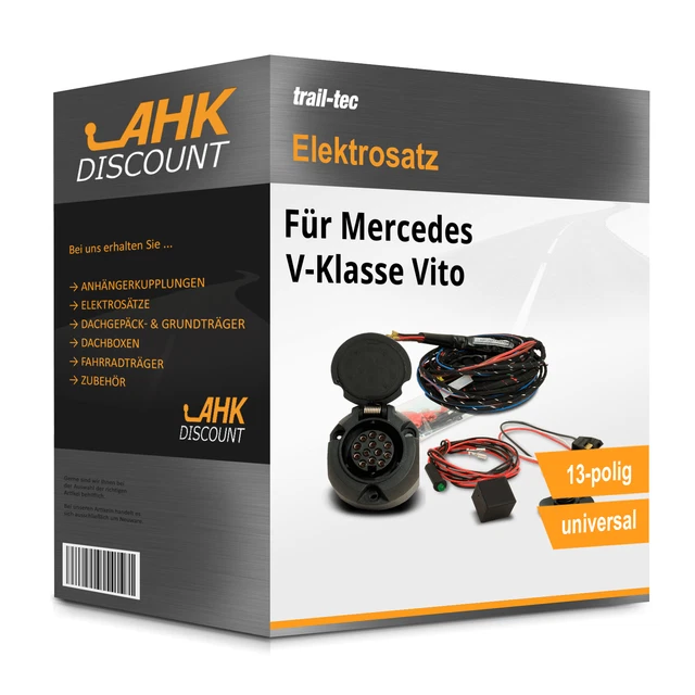 FÜR MERCEDES V-KLASSE Vito 14- TRAIL-TEC Elektrosatz 13polig universell Neuware EUR 49,88 ...
