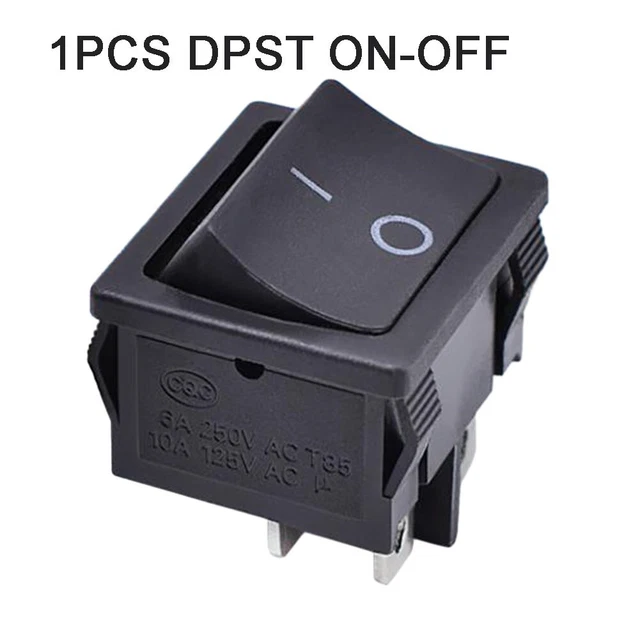 COMMUTATEUR BASCULATEUR RECTANGULAIRE design élégant 2 positions DPST ...