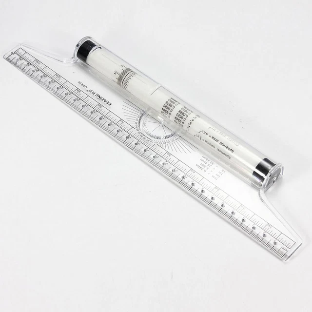 PLASTIC MEASURING ROLLING Ruler Drawing Roller Ruler Drafting Parallel ...