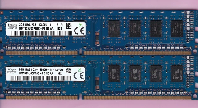 4GB 2X2GB PC3-12800 SK HYNIX HMT325U6CFR8C-PB N0 AA DDR3-1600 Desktop Ram Kit $15.36 - PicClick CA