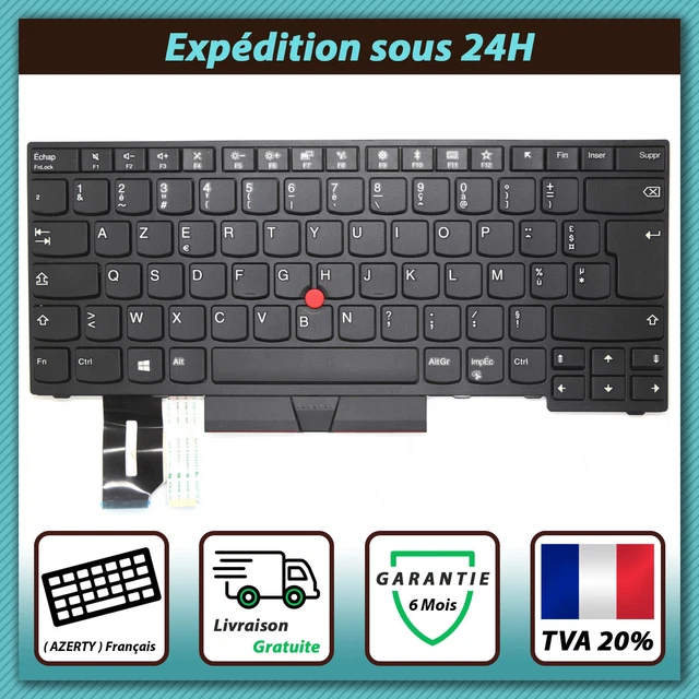CLAVIER FRANÇAIS AZERTY Lenovo Sn20P32797 / 9350Kby / 01Yp270 / Cmfnbl ...