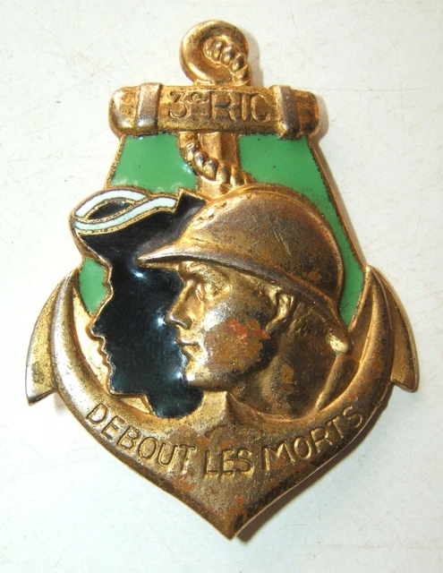 INSIGNE 3° REGIMENT D'INFANTERIE COLONIALE - Drago Romainville EUR 20,00 - PicClick FR
