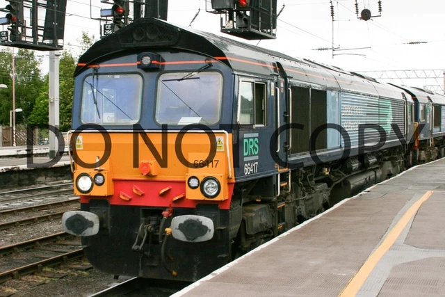 UK DIESEL TRAIN Railway Photograph Of Class 66 66417 Loco. Rm66-560 £1. ...