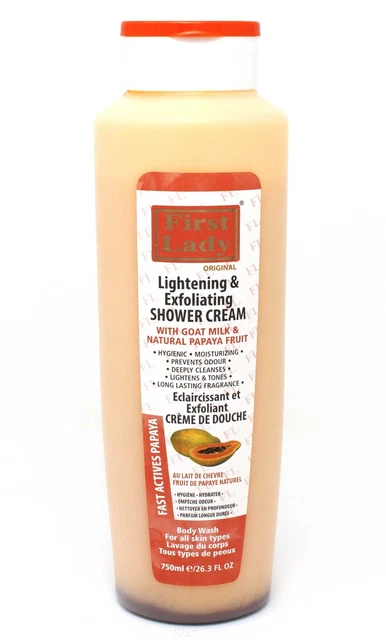 FIRST LADY PAPAYA Skin Lightening & Exfoliating Shower Cream 750ml ...