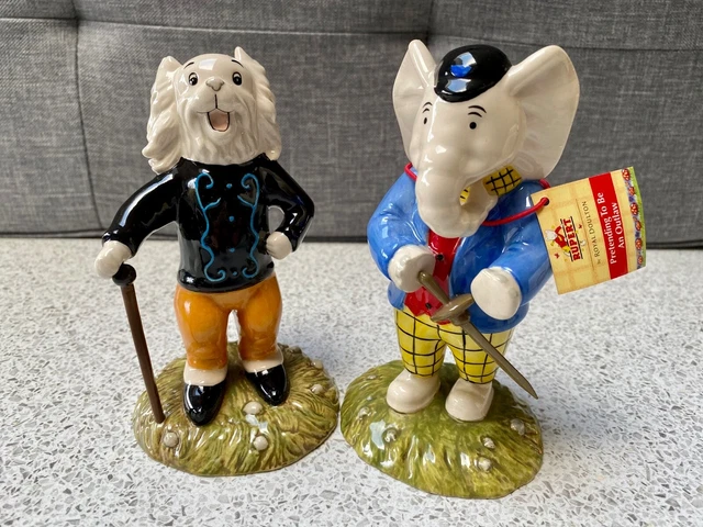 RUPERT BEAR COLLECTION Ceramic Figurines Royal Doulton Edward Trunk ...