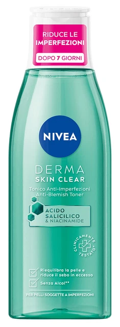NIVEA VISO TONICO 200 Ml. Derma Skin Clear 98758 Made In Italy EUR 16 ...