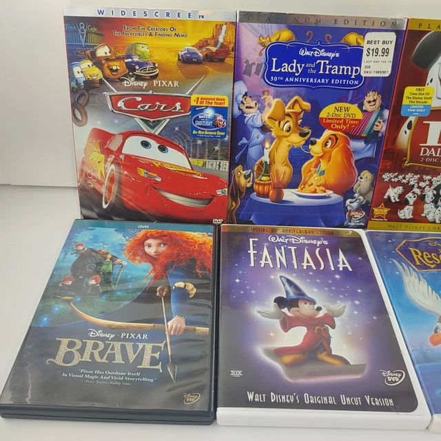 DISNEY DVD MOVIE Lot of 8 Animated Pixar - Cars, Lady And Tramp ...