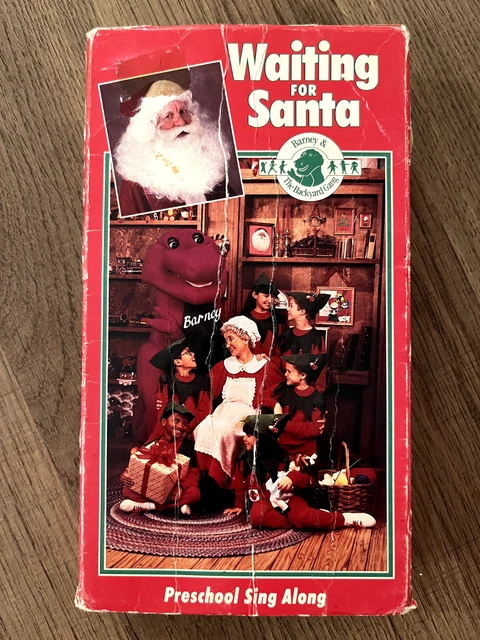 RARE SANTA COVER Barney Waiting For Santa VHS 1990 ORIGINAL - TESTED ...