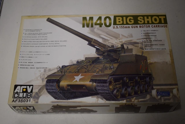 AFV CLUB 35031 M40 Big Shot US 155mm Gun Motor Carriage 1:35 NEU mit ...