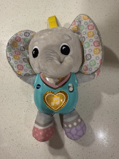 VTECH BABY CUDDLE & Sing Elephant Interactive Baby Toy With Lights ...