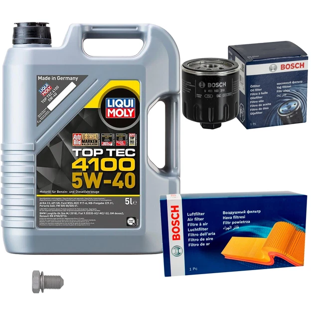 BOSCH INSPECTION SET 5 L Liqui Top Moly Tec 4100 5W-40 pour VW Lupo 6X1 6E1 EUR 95,24 - PicClick FR
