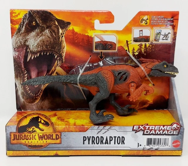 JURASSIC WORLD DOMINION Pyroraptor Figure Extreme Damage Mattel 2021 ...