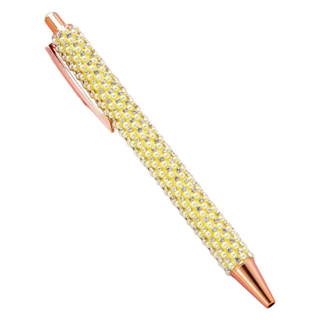 RETRACTABLE METAL BALLPOINT Pen Beads Signing Pen Office Signature Pen ...