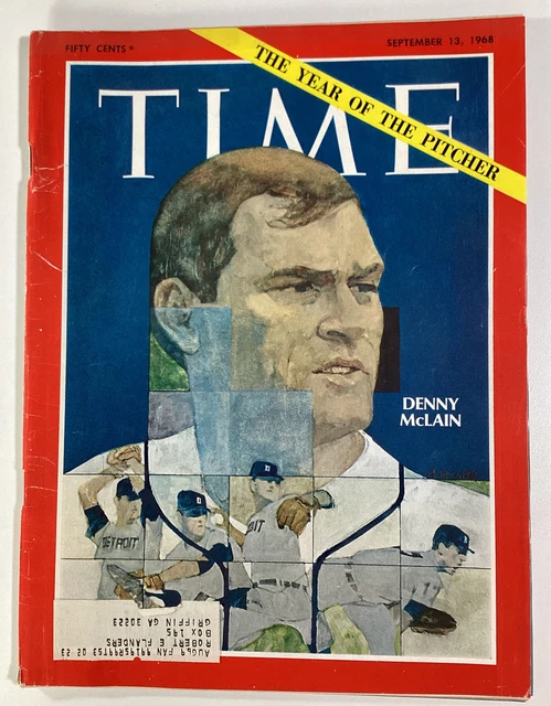 TIME MAGAZINE 1968 Rare Ads MLB Detroit Tigers McLain NCR Zenith ITT ...