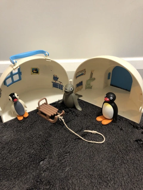 PINGU IGLOO PLAYSET WITH PINGU, PINGA, ROBBIE SEAL FIGURES Very Rare ...