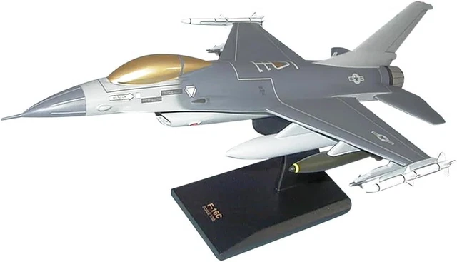 USAF GENERAL DYMANICS F-16C Falcon Desk Top Display 1/32 Jet Model SC ...