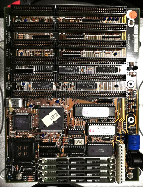 386-SXL33 1MB DRAM BIOS T. B. Chipset SIMM - RARE Motherboard 8 Bit ...