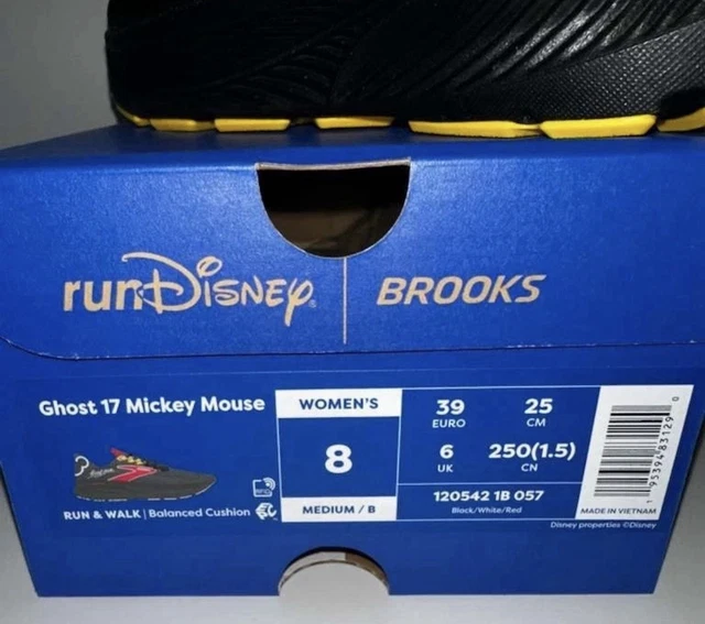 LIMITED ED. 2026 runDisney WDW Marathon Brooks Ghost 17 Mickey Mouse ...