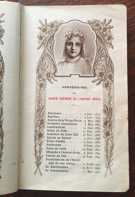 ANCIEN MISSEL DE Sainte Therese De L'enfant Jesus De 1933 EUR 10,00 ...