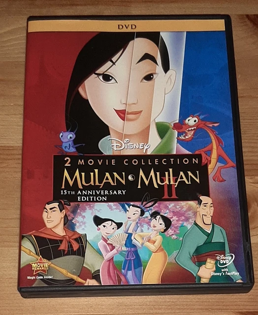 MULAN: 15TH ANNIVERSARY Edition + Mulan II (DVD, 2013) Disney 2 Movie ...