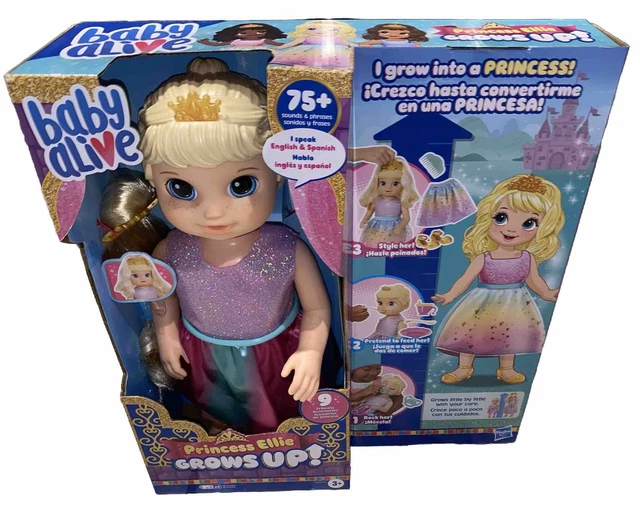 BABY ALIVE PRINCESS Ellie Grows Up Doll with Blonde Hair Growing ...