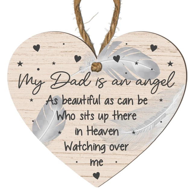 HEARTFELT DAD MEMORIAL Plaque: In Loving Memory & Angel Tribute ...
