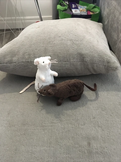 IKEA WHITE AND Brown Mice Plush £22.99 - PicClick UK