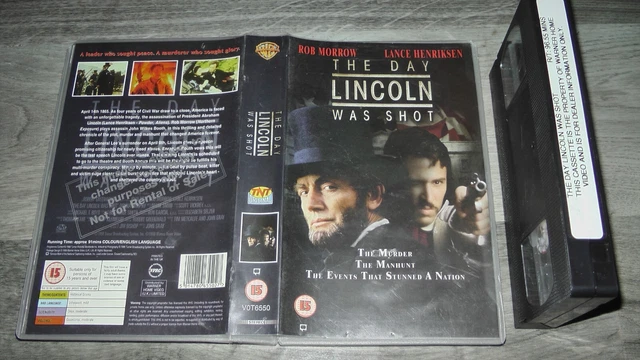 DAY LINCOLN WAS Shot VHS Big Box Timecode Sample Dealer Rental TBC Cert ...
