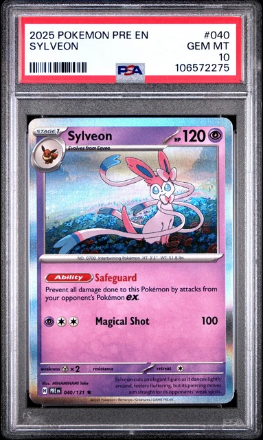2025 POKEMON PRE En-Prismatic Evolutions #040 Sylveon Psa 10 £32.10 ...