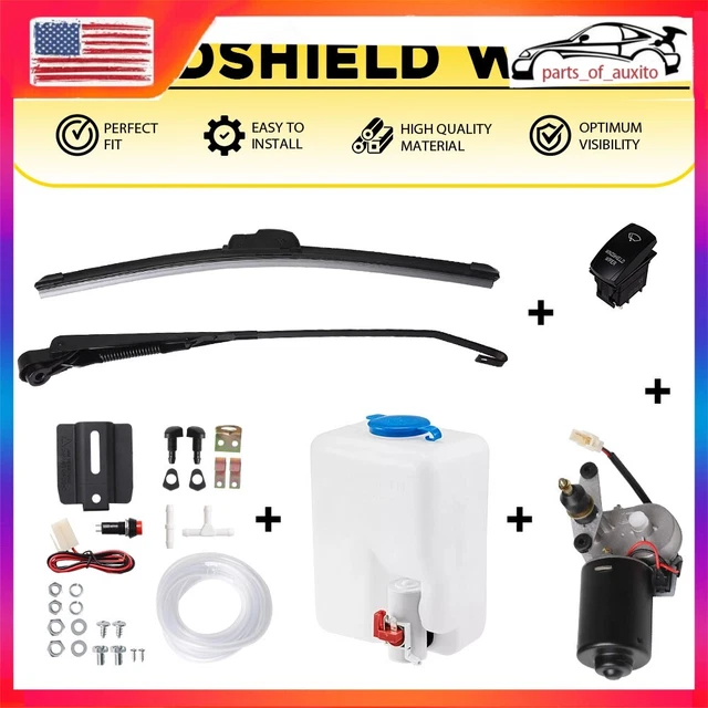 WINDSHIELD ELECTRIC MOTOR Wiper Kit Wiper Switch Rocker For Polaris ...