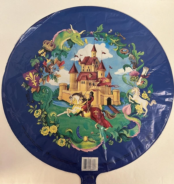 MEDIEVAL FANTASY CASTLE Knight Dragon Birthday Party Decoration Mylar ...