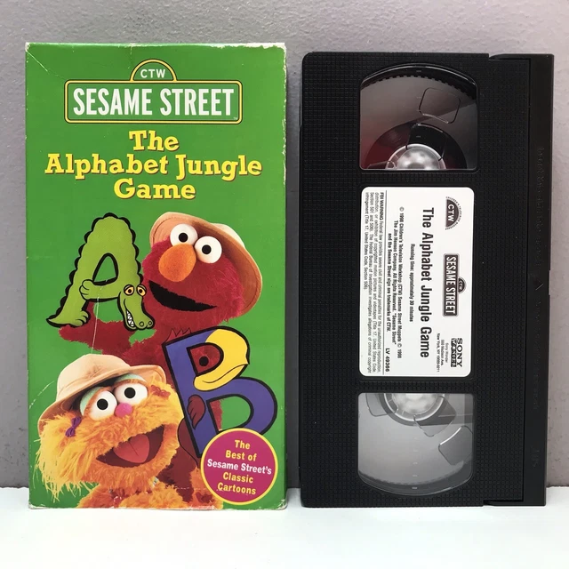 SESAME STREET ALPHABET Jungle Game VHS Video VCR Tape 1998 VTG Muppets ...