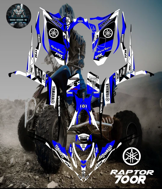 YAMAHA RAPTOR 700 700R graphics sticker kit 2013 -2022 #4444 Blue EUR ...