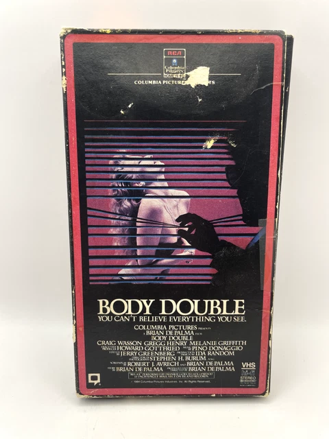 BODY DOUBLE (1984) 1985 VHS Red Border Slipcase Brian De Palma Adult ...