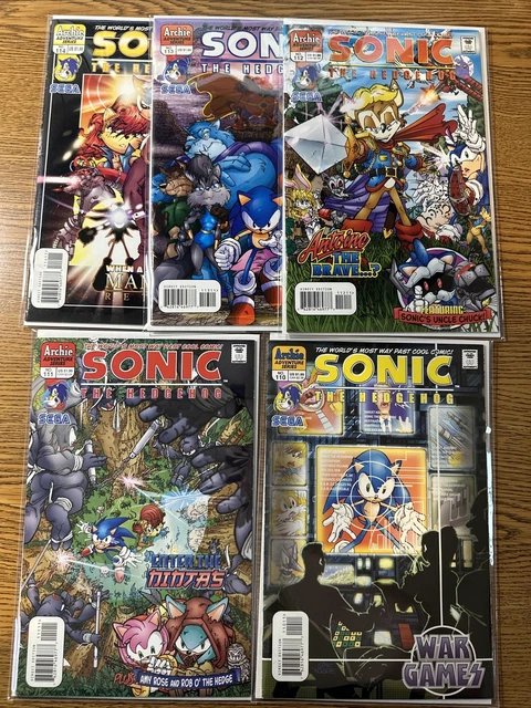 LOT SONIC THE Hedgehog #110 111 112 113 114 Lot Run Set Archie Series ...