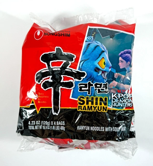 KPOP DEMON HUNTERS Huntrix Korean Shin Ramyun Ramen instant noodles 4 ...