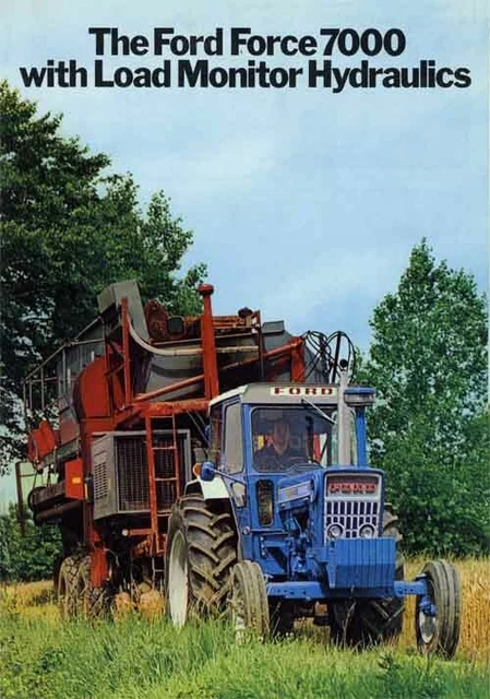VINTAGE FORD 7000 Tractor Poster Brochure Cover Leaflet Print RARE (A3 ...