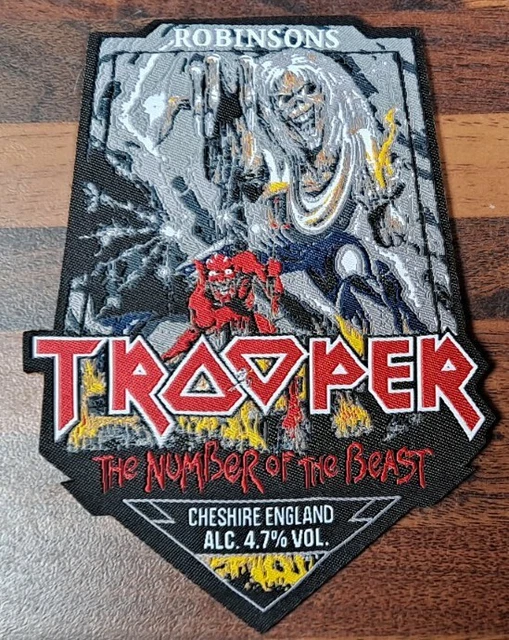 IRON MAIDEN TROOPER Beer PATCH 40th Anniversary Number Of Beast Label ...