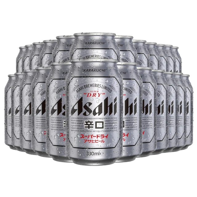 ASAHI SUPER DRY Japanese Premium Lager Beer 5% Abv 24 x 330ml Cans £47. ...