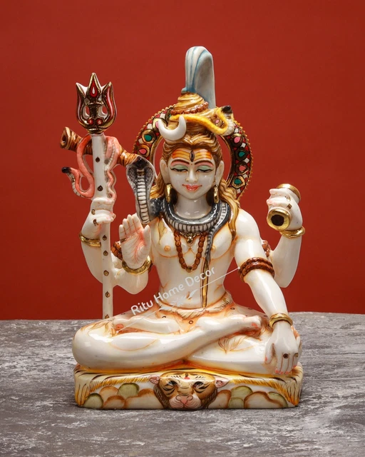 LORD SHIVA 10& Statue God Mahadev Idol Shiv Shankar Figurine Bholenath ...