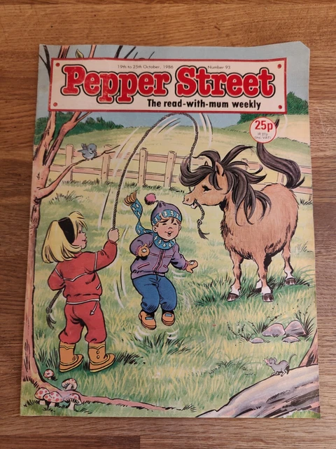 COMIC - PEPPER Street The Read With Mum Weekly UK Comic Issue #93 1986 ...