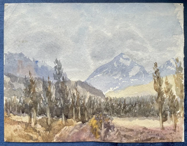 ANTIQUE WATERCOLOUR PAINTING - Mountain Landscape, George Chance, c ...
