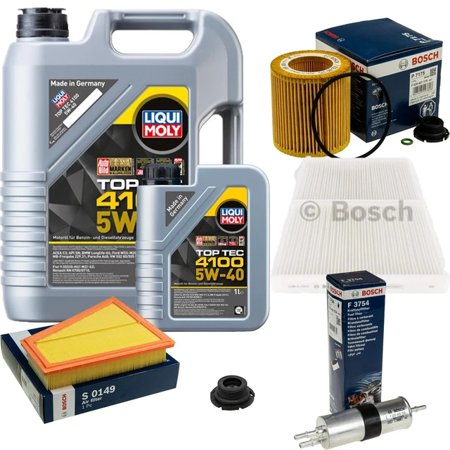 BOSCH INSPECTION SET 6L Liqui Moly Top Tec 4100 5W-40 pour BMW 5er 520i EUR 195,80 - PicClick FR