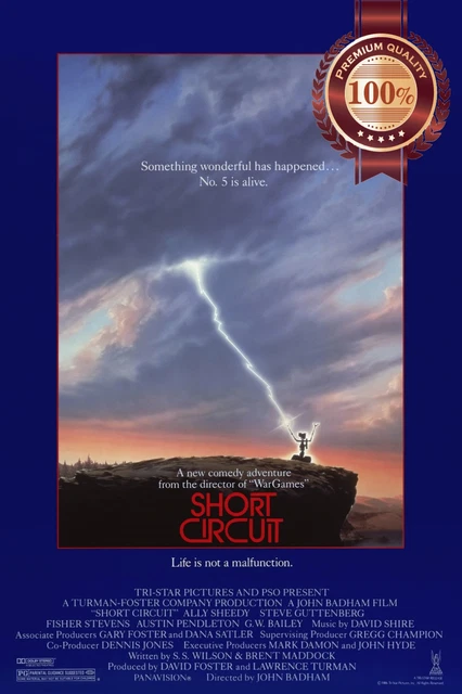 SHORT CIRCUIT 1986 80s OFFICIAL ORIGINAL CINEMA MOVIE PRINT PREMIUM ...