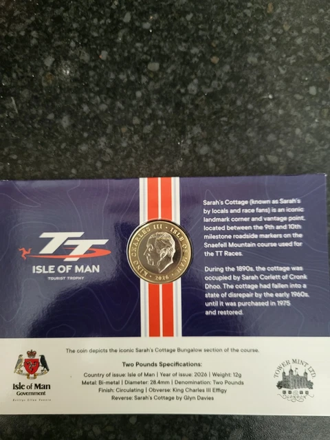 ISLE OF MAN TT Races 2026 Two Pound Coin £12.15 - PicClick UK