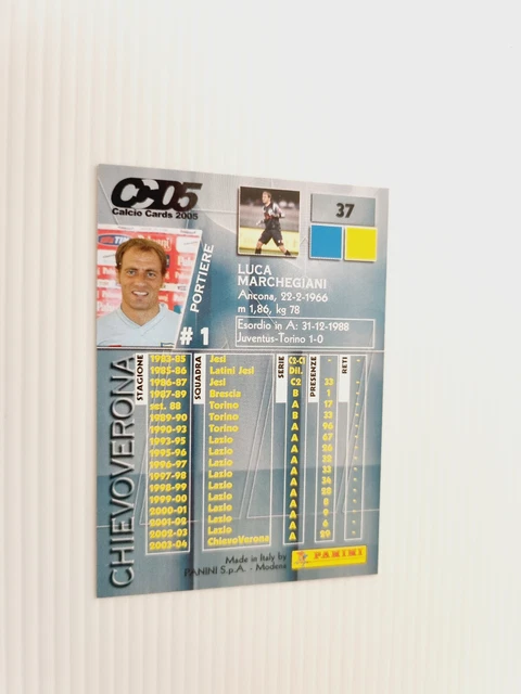CARTE N.37 LUCA Mac Chievo Football Cards 2005 Panini CC05 Nouvelle ...