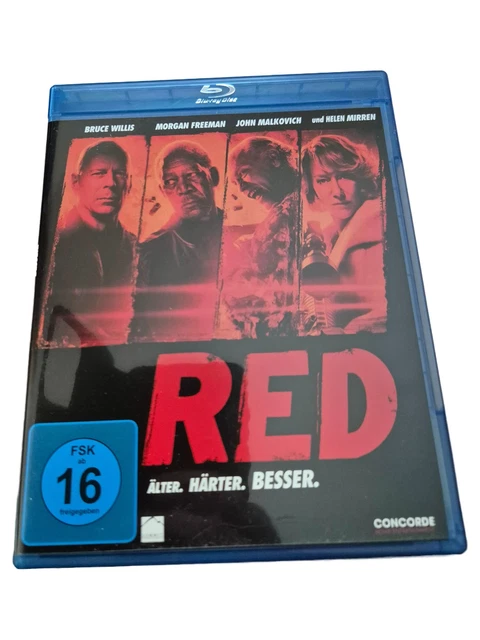 RED BLU-RAY ACTIONFILM Spionage Bruce Willis Morgan Freeman FSK 16 EUR ...