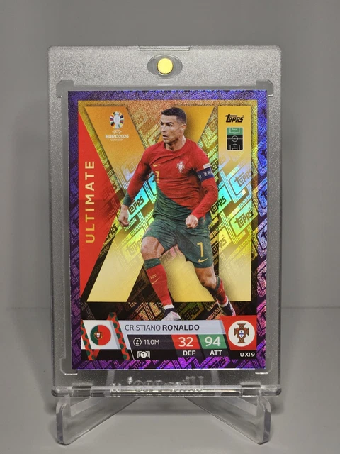 TOPPS MATCH ATTAX Euro 2024 Cristiano Ronaldo Ultimate UXI9 saphir violet EUR 11,06 - PicClick FR