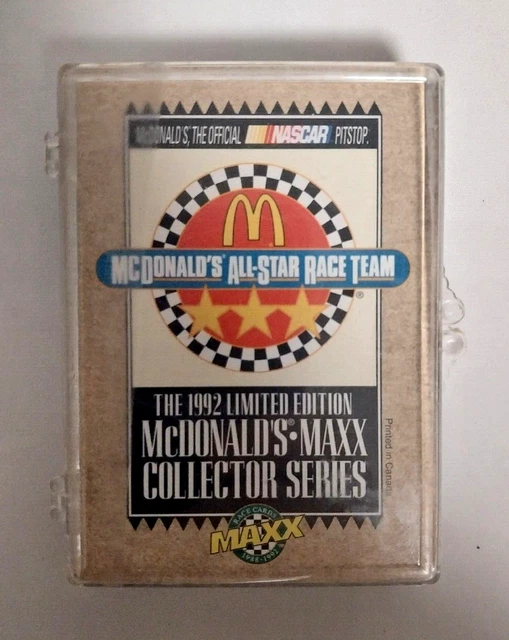 MCDONALD'S ALL-STAR RACE Team Maxx Collector Cards 1992 Limited Edition ...